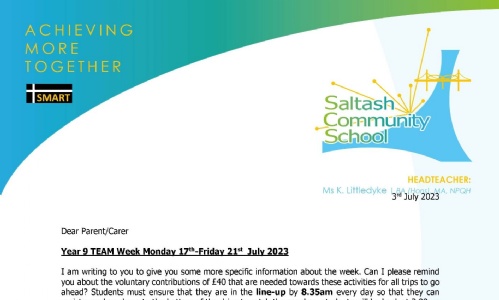 Saltash Community School - Year 9 TEAM Week Monday 17th-Friday 21st ...