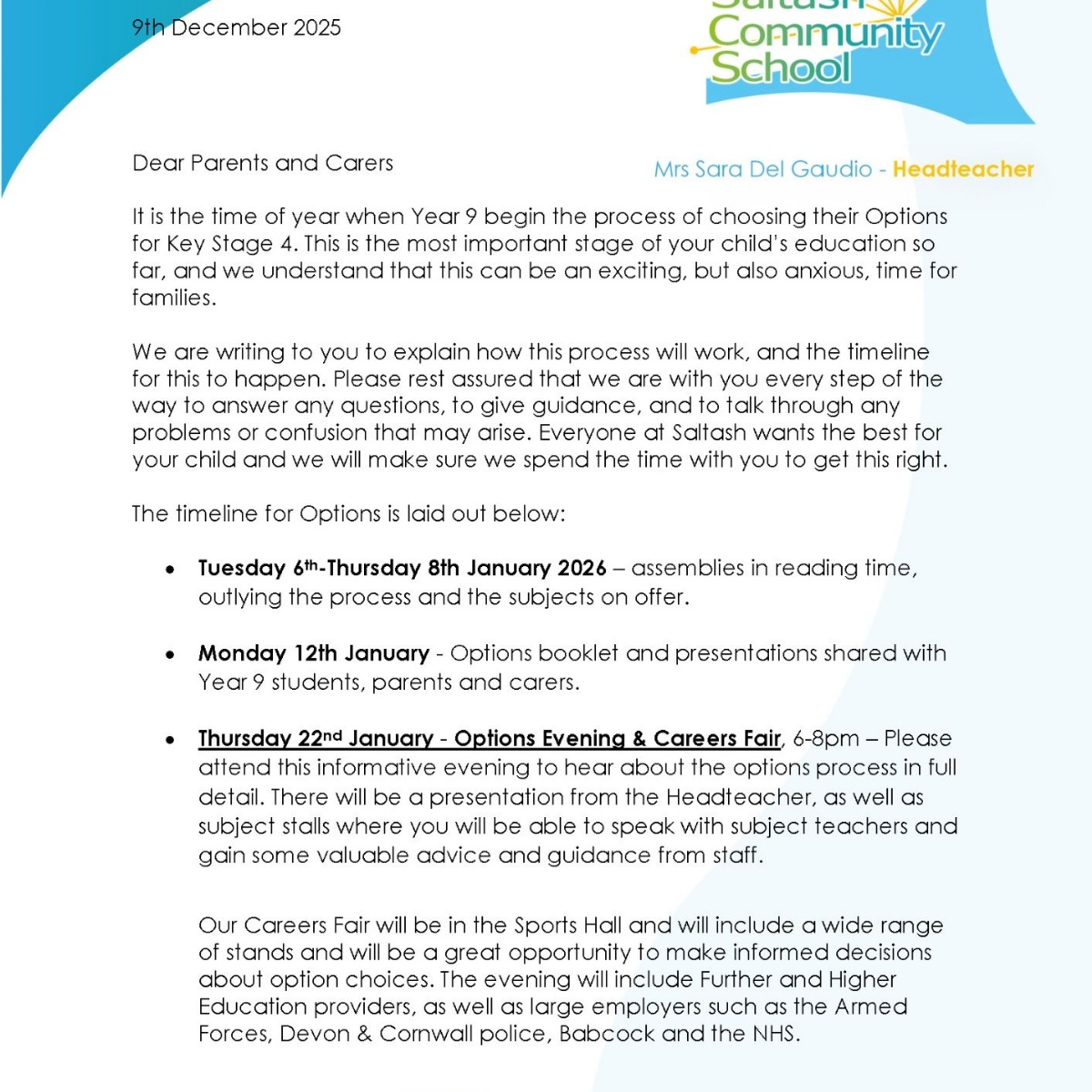 Saltash Community School - Y9 GCSE Options